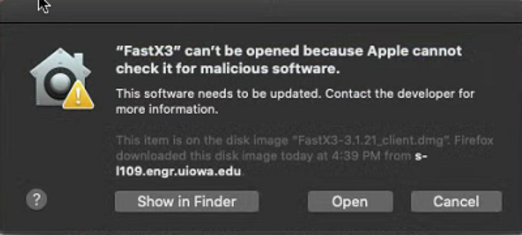 FastX Client Installation Instructions | College of Engineering - The ...